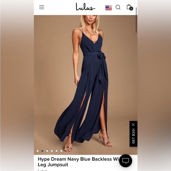 Lulus | Pants & Jumpsuits | Nwt Lulus Hype Dream Navy Jump Suit | Poshmark
